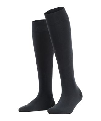 Falke Damen Kniestr&uuml;mpfe Fine Softness 50 DEN W Kh halb-blickdicht lang einfarbig 1 Paar, Grau Graphite 3146, 35-38