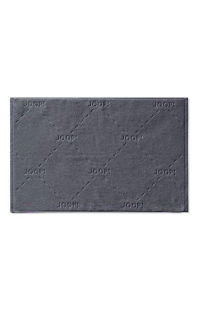 Joop Badteppich Dash, Anthrazit, Textil, Schriftzug, rechteckig, 45x65 cm, Made in Germany, f&uuml;r Fu&szlig;bodenheizung geeignet, Badtextilien, Badematten