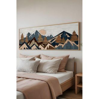 Wallity Tableau mural en MDF avec cadre Painting Multicolore