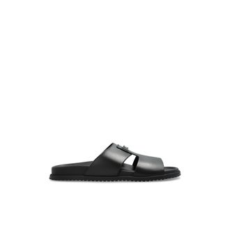 Dolce & Gabbana Homme, Chaussures, Noir, Taille: 41 EU Mules en cuir avec application