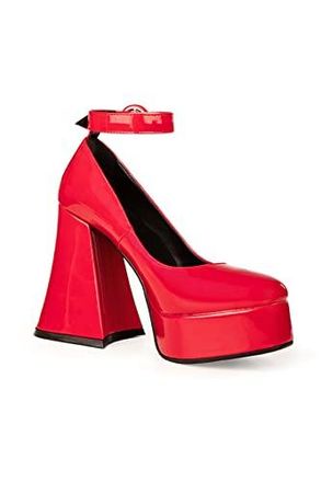 Lamoda Femme Build Me Up Chaussures de Court, Couleur : Rouge, 37 EU