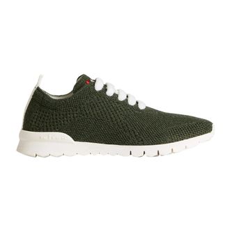 Kiton Gr&uuml;ne Cashmere-Strick-Sneaker - - Shoes - Damen - Gr&uuml;n - 37 EU