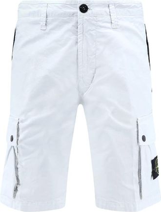 Stone Island Homme, Shorts, Blanc, Taille: W31 Short Cargo Stretch