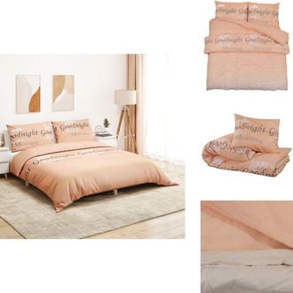 vidaXL Bettwäsche-Set Rosa 260x240 cm Baumwolle - Bettsachen - Bettwäsche - Baumwollbettwäsche - Rosa Bettwäsche - Duftfreie Bettwäsche