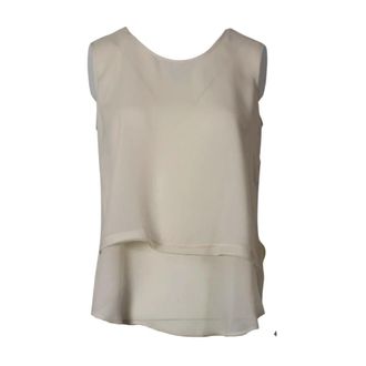 High Geschichteter Top mit Seitenschlitzen - - Tops - Damen - Wei&szlig; - M