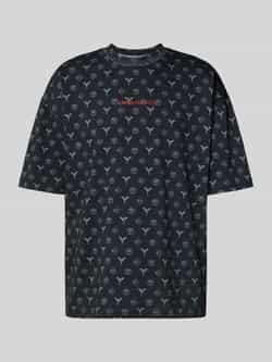 Carlo Colucci Oversized T-Shirt mit Label-Stitching
