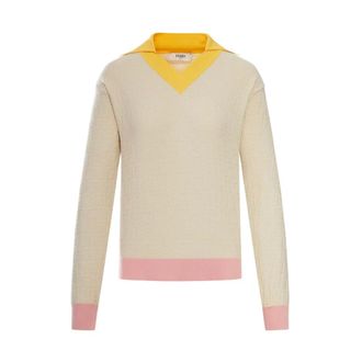 Fendi Damen, Strickwaren, Beige, XSGr&ouml;&szlig;e