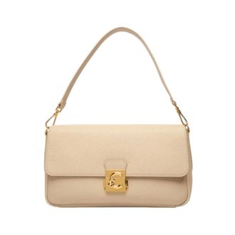 Coccinelle Femme, Sacs, Beige, Taille: ONE Size C-Me Lock Shoulder Bag