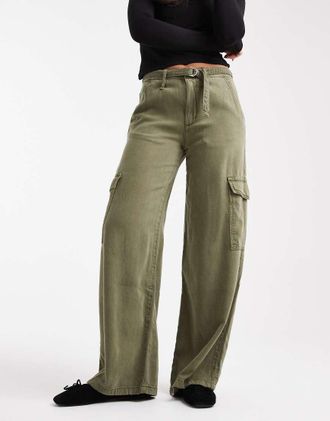 Levi's Pantalon dad baggy cargo - Kaki-Vert