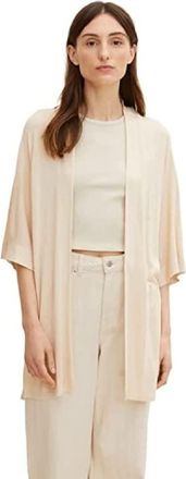 Tom Tailor Damen Oversized Strickjacke 1032206, 29517 - Sand Stone Beige, XXS