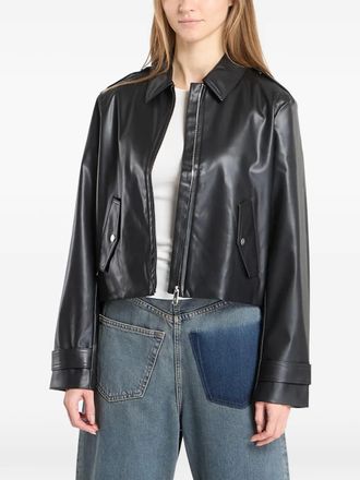 Calvin Klein polo-collar zip-fastening jacket - Schwarz