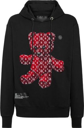 Philipp Plein Homme, Sweatshirts et sweats &agrave; capuche, Noir, Taille: 2XL Teddy Bear Sweat &agrave; capuche