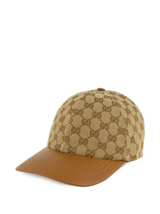 Gucci Caps & M&uuml;tzen - Structured Cap With Interlocking Design - Gr. S - in Braun - f&uuml;r Damen