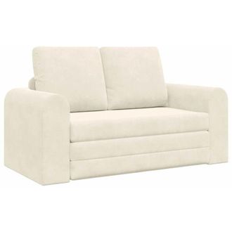 vidaXL Canap&eacute;-Lit Cr&egrave;me 148 x 71 x 83 cm Velours vidaXL