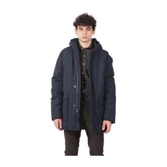Canadian Homme, Vestes, Bleu, Taille: 2XL Parka dhiver à capuche avec poches