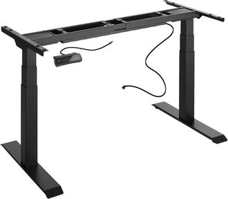 TecTake Tectake - Bureau assis debout r&eacute;glable en hauteur &eacute;lectriquement avec 2 moteurs