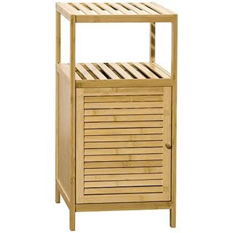 Kleankin Meuble sur Pied en Bmabou avec Placard Meuble Bas de Salle de Bain Gain de Place - dim. 33L x 36,5l x 67H cm