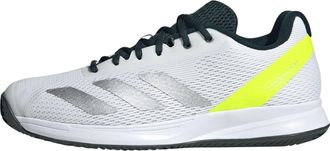 adidas Herren Courtflash Speed 2 Mens Tennis Shoes Tennisschuhe, Cloud White/Silver Metallic/Lucid Lemon, 42 2/3 EU