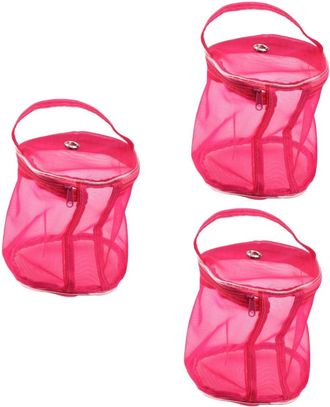 Cabilock 3 Stück Leichte Strickgarn Aufbewahrungstasche S Natürlicher Garnhalter Tragbare Projekttasche für Stricksachen Umweltfreundlicher Wollorganizer Rot