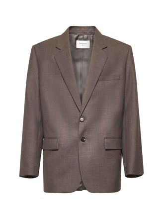 Saint Laurent Mens Blazer Yves Grey Wool Jacket