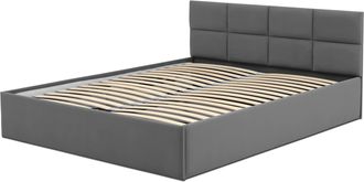 Generic Polsterbett 180x200 mit Bettkasten, Bettgestell, Doppelbett mit Lattenrost, Schlafzimmer Bett mit Kopfteil, Stauraumbett Monos, Bett Ohne Matratze - G