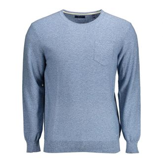 GANT Blauer Pullover mit Langen &Auml;rmeln und Tasche - - Knitwear - Herren - Blau - XL