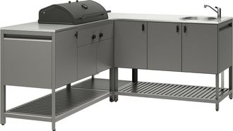 IKEA B&Aring;TSK&Auml;R Au&szlig;enk&uuml;che m Kohlegrill+Sp&uuml;leneinh