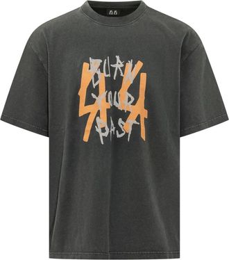 44 Label Group Byp 2.0 Grafik-Print T-Shirt - - Tops - Herren - Schwarzk - XL