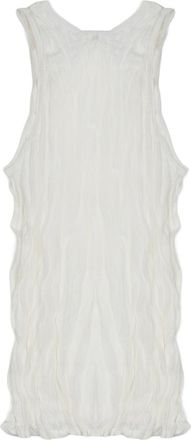 Toteme Crinkled Effect Viscose Tank Top - White