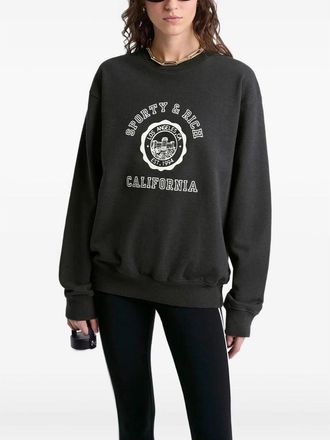 Sporty & Rich Fadbk Sweatshirt - Black