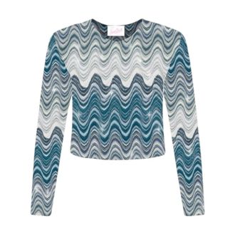 MC2 Saint Barth Sea Wave T-Shirt - - Blouses & Shirts - Damen - Blau - L