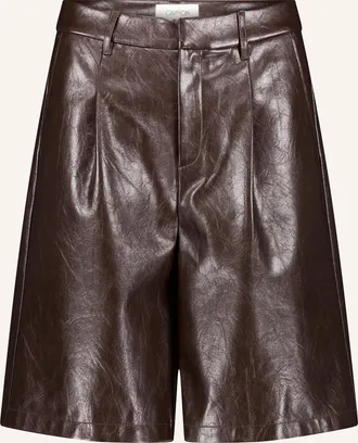 Cartoon Cartoon Bermudas In Lederoptik braun
