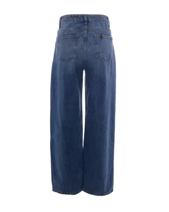 Liu Jo Womens Straight Jeans Awry Blue Denim New Strong Cotton