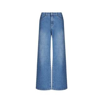 Object Jeans Wide en coton m&eacute;lang&eacute;