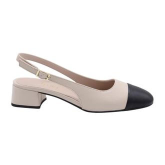 &Egrave; Mia Slingback Sandalen mit Sichote Detail - - Shoes - Damen - Beige - 37 EU