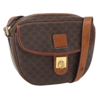Celine Sac &agrave; bandouli&egrave;re Macadam en PVC Vintage Pre-owned - Femme - Pre-owned - Brun - Taille: ONE Size
