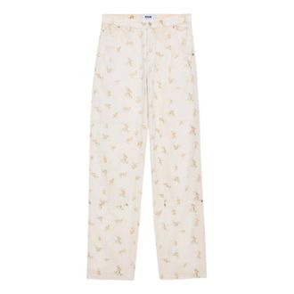 Msgm Straight Hosen - - Trousers - Damen - Wei&szlig; - XS