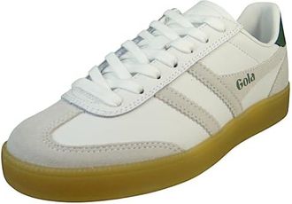 Gola Baskets en cuir Viper pour femme, Blanc/Blanc/Conif&egrave;re/Gomme, 41 EU