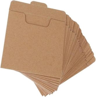 BESPORTBLE HONMEET 25 St&uuml;ck Kraftpapier CD Taschen Verschlie&szlig;bare Tragbare CD H&uuml;llen f&uuml;r Haushalt und Reisen Sch&uuml;tzende DVD Umschl&auml;ge zum Kratzerschutz und Platz