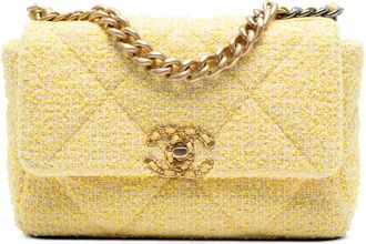 Chanel Hobo Bags - Medium Tweed 19 Flap - Gr. unisize - in Gelb - für Damen