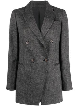 Brunello Cucinelli Doppelreihiger Blazer - Grau