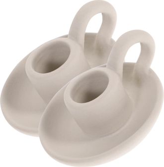 Healifty Keramik Kerzenhalter Aus 2 St&uuml;ck Nordischer Stil Tischdekoration Restaurant Wohnraum Deko Wei&szlig; Einfacher Kerzenst&auml;nder