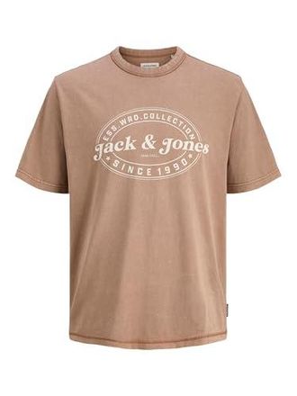 Jack & Jones Jjedover T-Shirt imprim&eacute; SS Crew Neck, Robe de Lune., XL