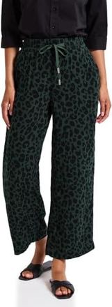 Street One A378975 Pantalon en Mousseline à Motifs, Mid Green, 42W / 26L Femmes