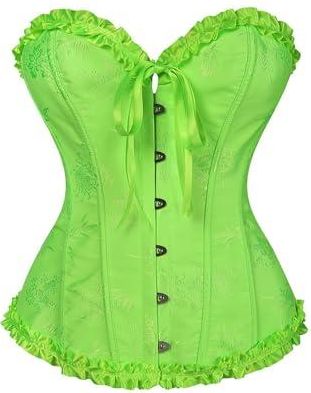 Generic Bustier Femme Corset Femme Robe Steampunk Bustier Noir Blanc Mariage Violet Underbust Corsets Pirate Vert Satin Sexy &Eacute;rotique Gothique 5Xl Medieval Gr
