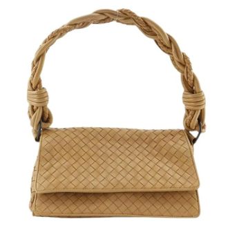 Bottega Veneta Sac bandouli&egrave;re en cuir Pre-owned - Femme - Pre-owned - Beige - Taille: ONE Size
