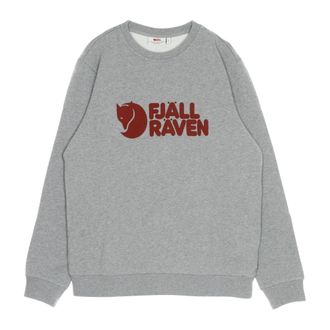 Fj&auml;llr&auml;ven Grau Melange Logo Crewneck Sweatshirt - - Sweatshirts & Hoodies - Herren - Grau - XL