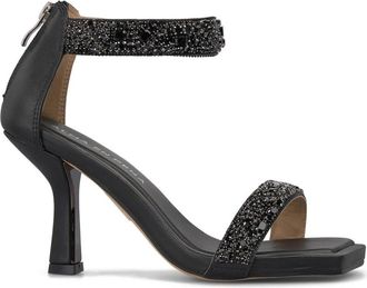 Alma En Pena Alma EN Pena, Femme, Chaussures, Noir, Taille: 41 EU Double Strap Sandal Jewel Effect