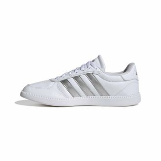 adidas Damen BREAKNET Sleek Shoes, FTWR White/Silver met./FTWR White, 36 2/3 EU