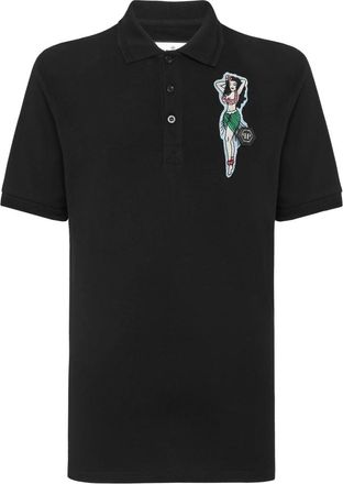 Philipp Plein Homme, Tops, Noir, Taille: S Polo Slim Fit SS Hawaii